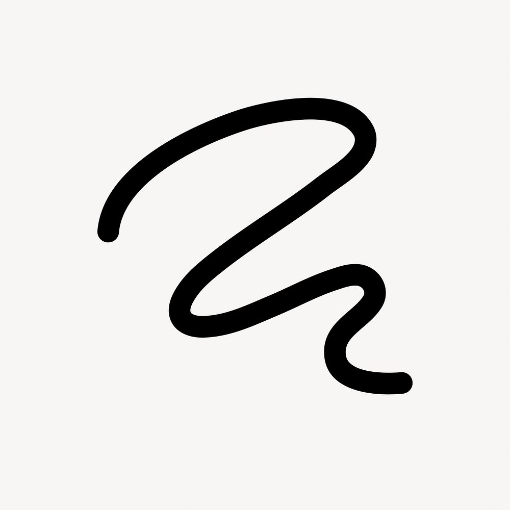 Abstract black squiggle line art | Free Photo Illustration - rawpixel