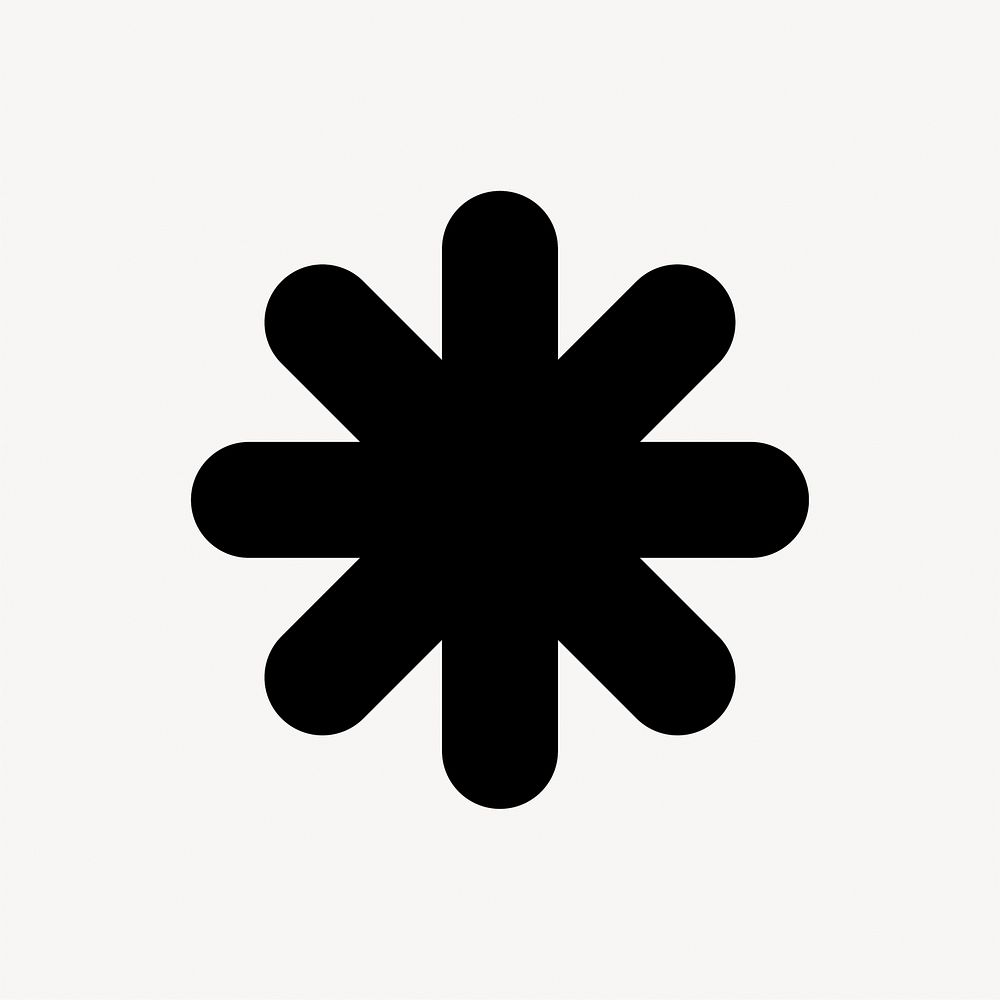 Black asterisk symbol icon, user | Free Vector - rawpixel