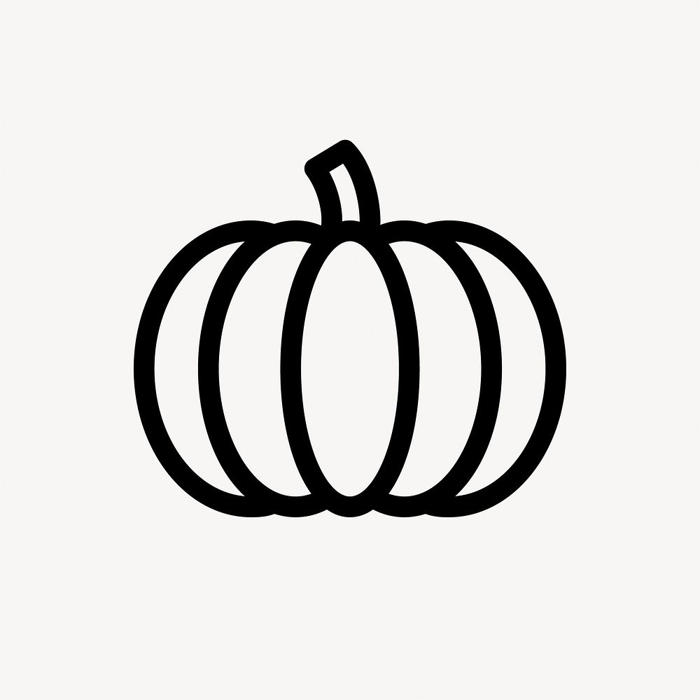 Simple pumpkin outline illustration, user | Free Vector - rawpixel