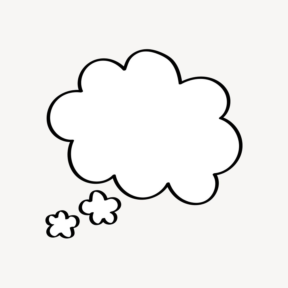 Blank thought bubble illustration. vector | Free Vector - rawpixel