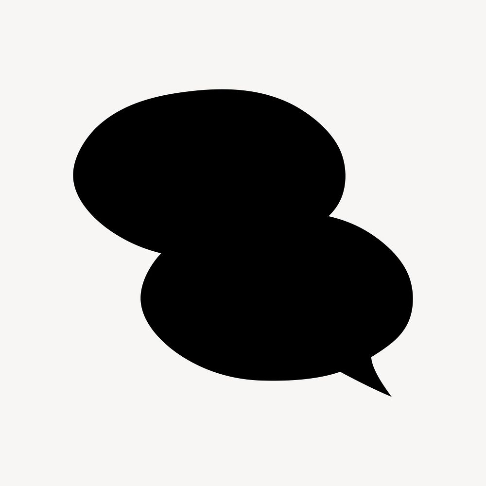 Black speech bubbles silhouette vector | Free Vector - rawpixel