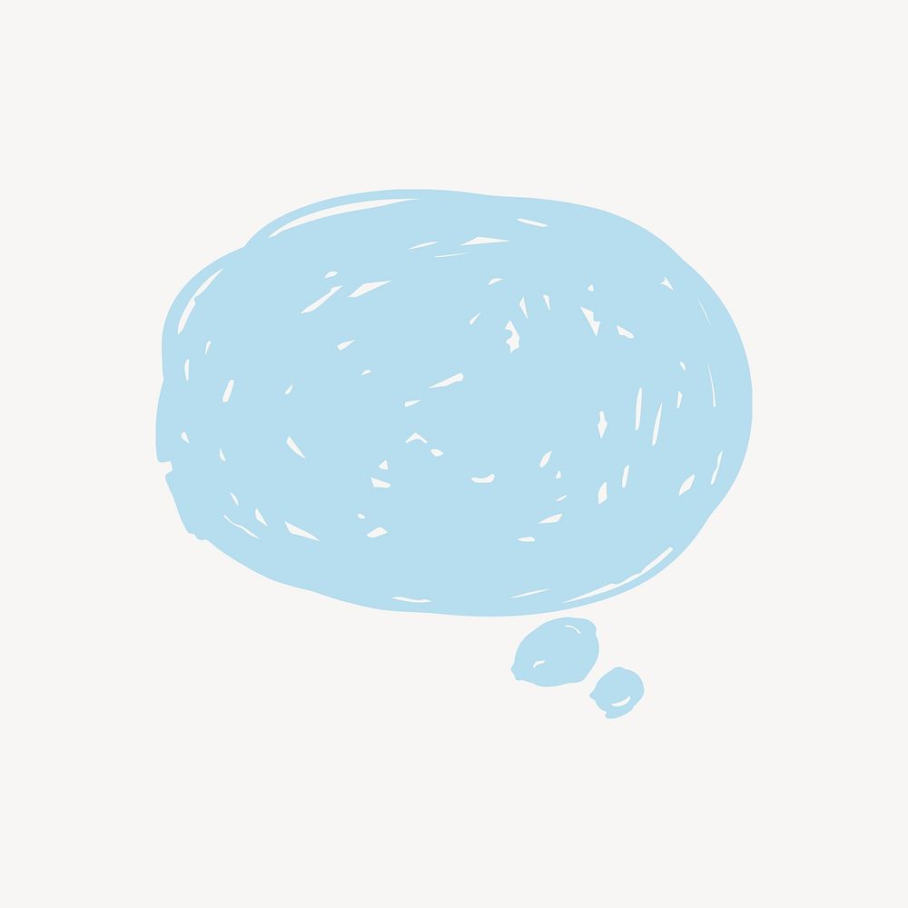 Abstract blue thought bubble illustration. | Free Photo Illustration ...