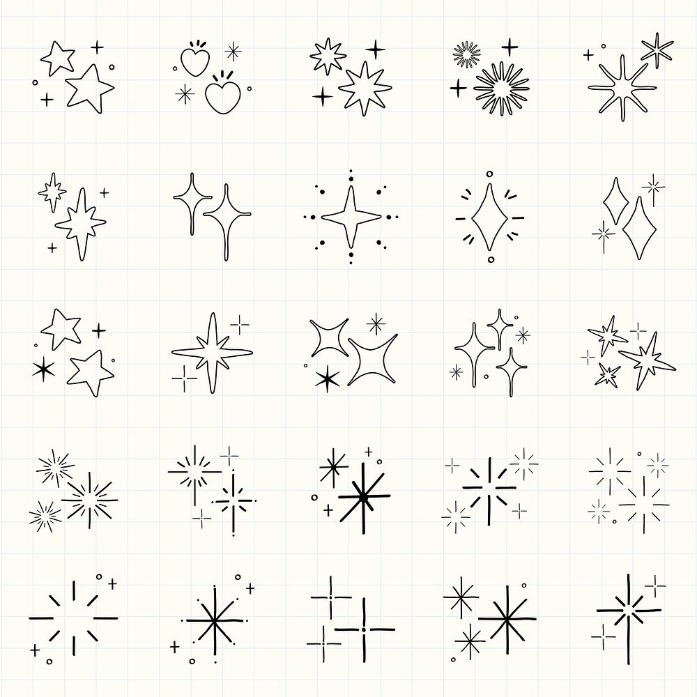 collection star and sparkle icons. | Premium Vector Illustration - rawpixel