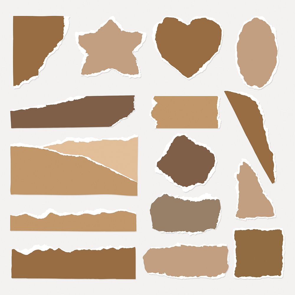 Collection torn paper shapes various | Free Vector - rawpixel