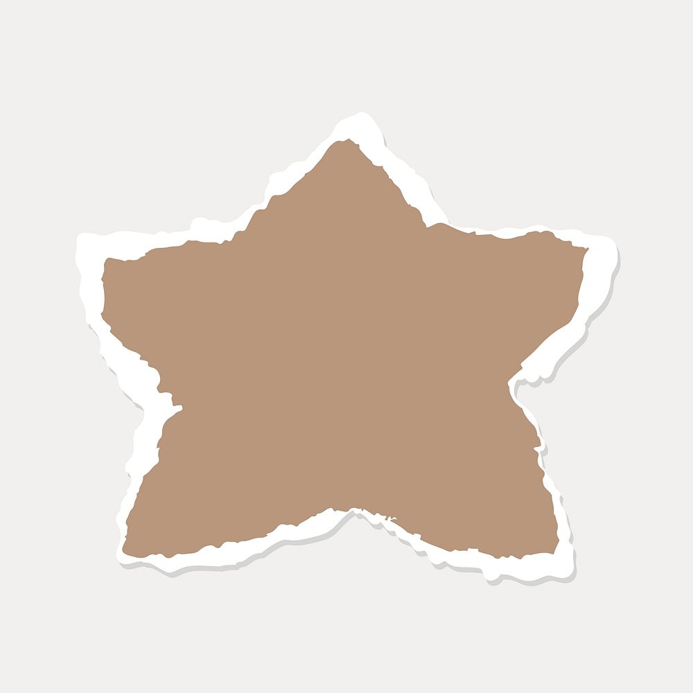 Rustic torn paper star design | Free Photo Illustration - rawpixel