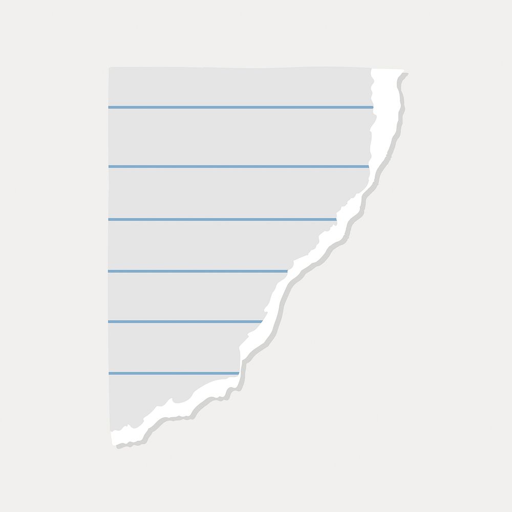 Torn lined paper illustration element | Free Photo Illustration - rawpixel