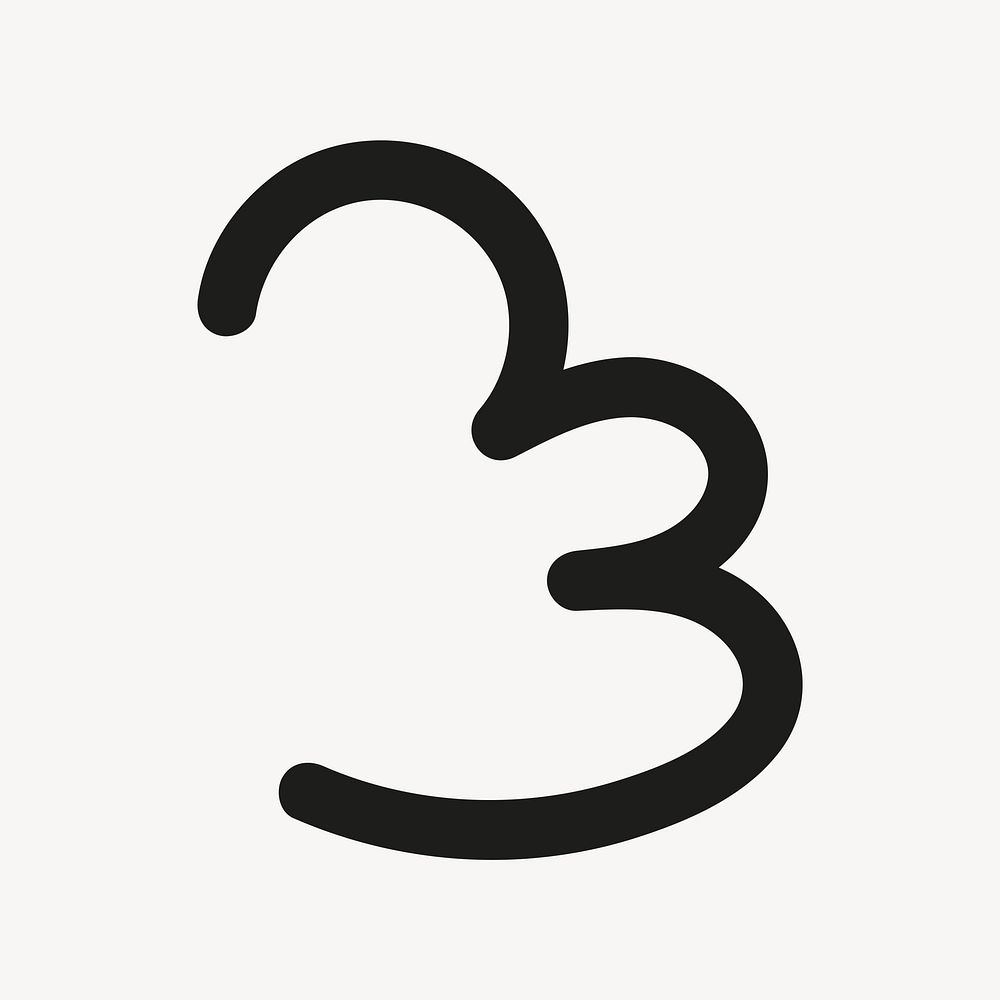 Minimalist bold number 3 design | Free Photo Illustration - rawpixel
