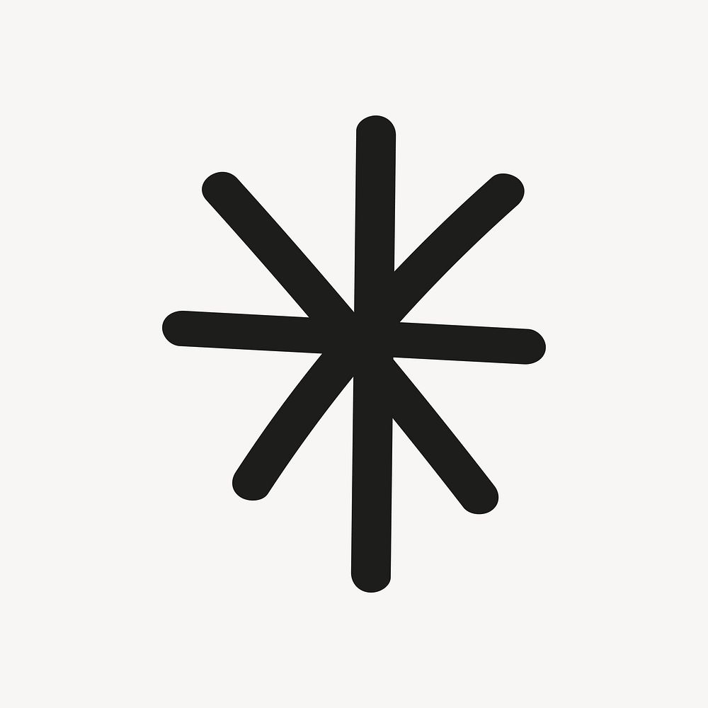 Minimalist black asterisk symbol light | Free Photo Illustration - rawpixel