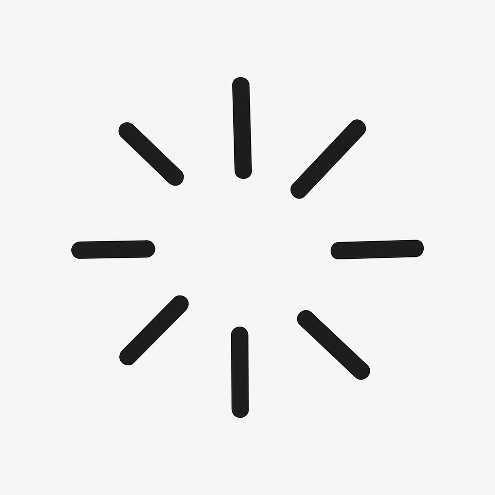 Minimalist loading icon radial lines | Free Vector - rawpixel