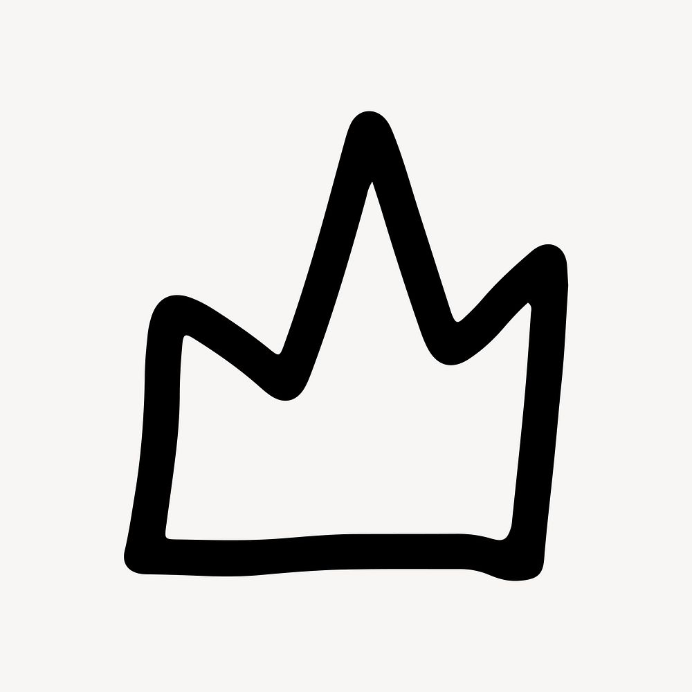 Minimalist black crown outline, element | Free Vector - rawpixel