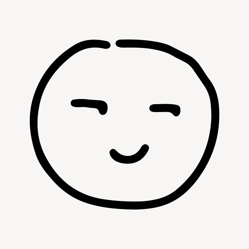 Minimalist smiley face relaxed expression | Free Photo Illustration ...