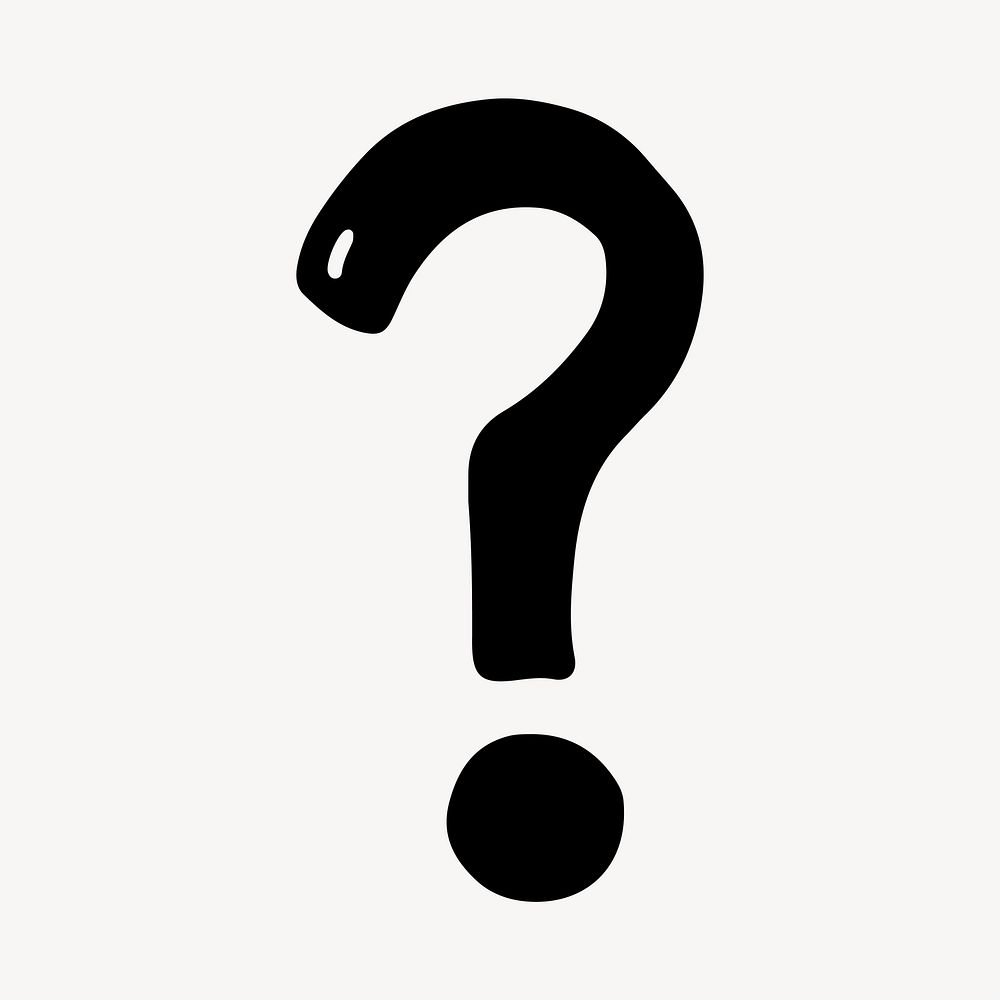 Bold, minimalist black question mark | Free Vector - rawpixel