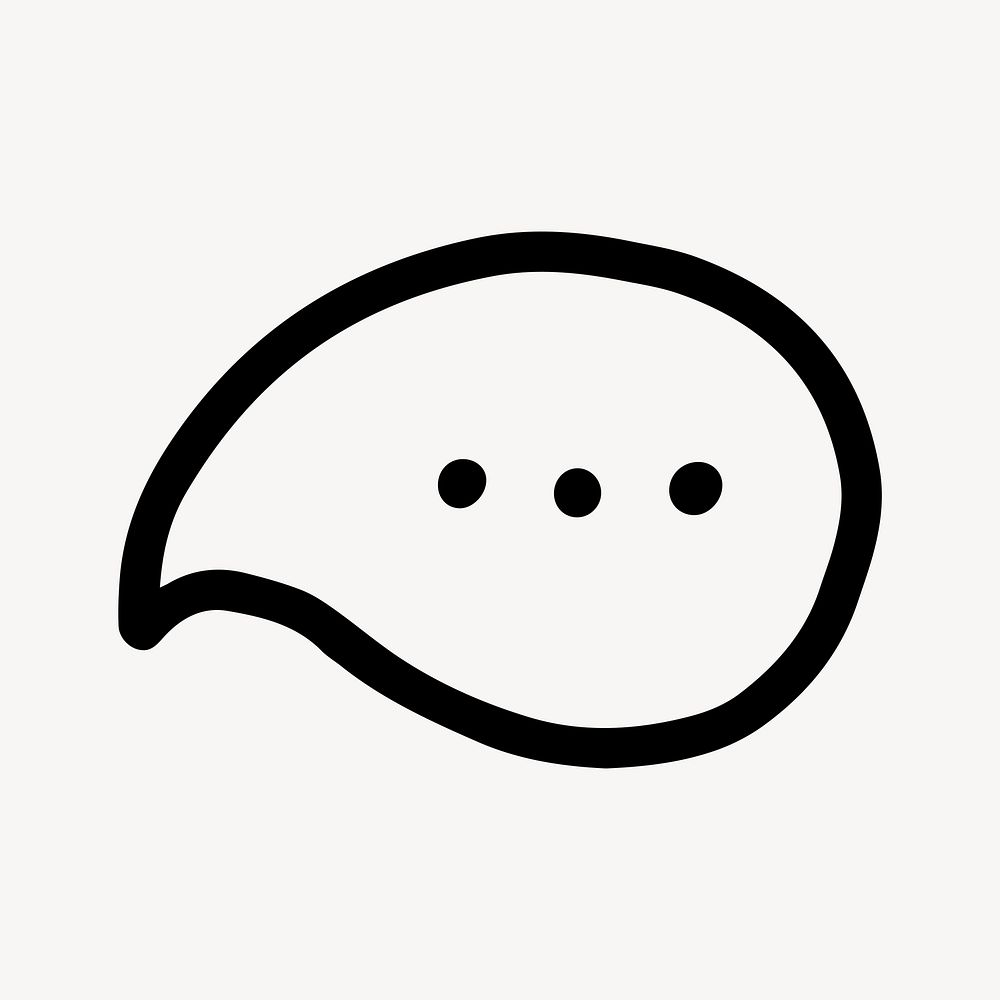 Minimalist chat bubble icon three | Free Photo Illustration - rawpixel