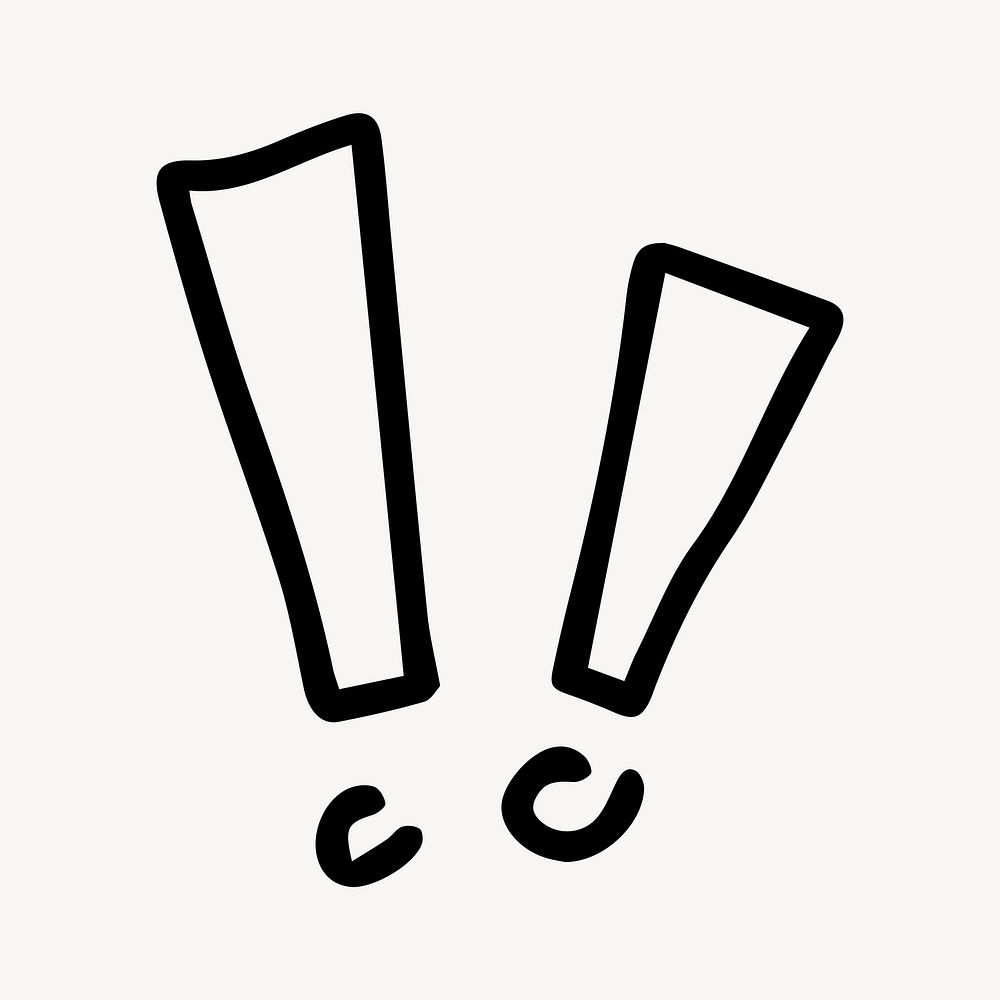 Minimalist black exclamation marks white | Free Vector - rawpixel