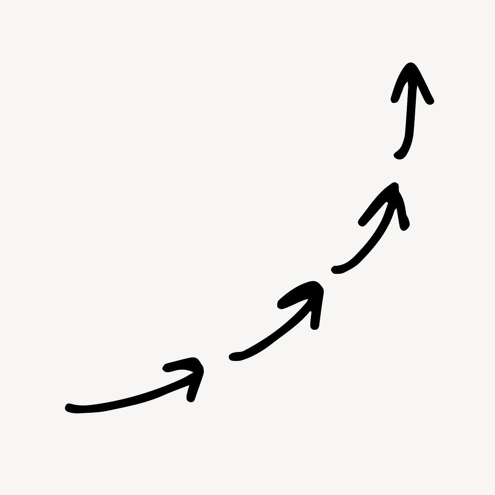 Minimalist black arrows curving upward | Free Photo Illustration - rawpixel