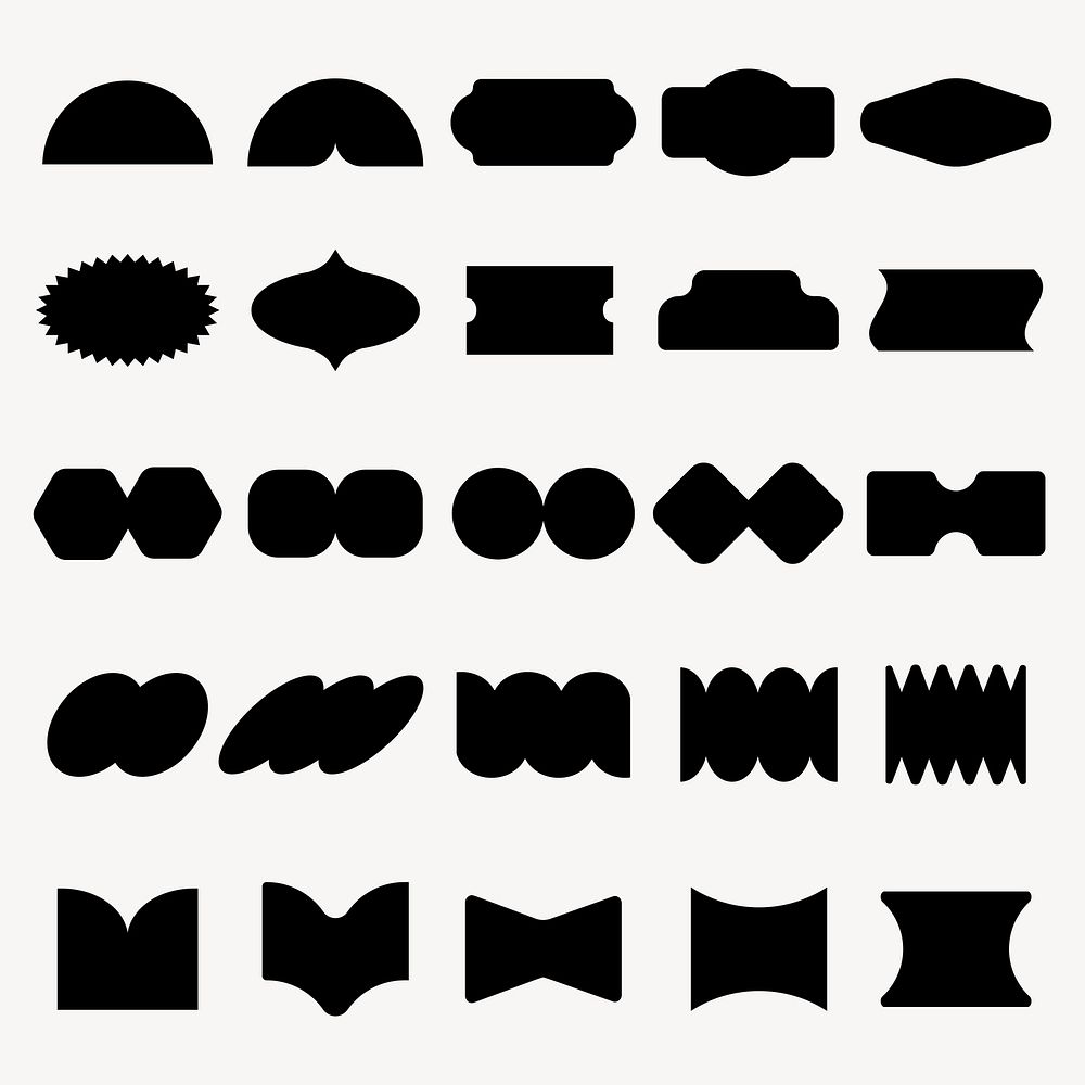 Vectors. Collection 24 black vector | Premium Vector - rawpixel