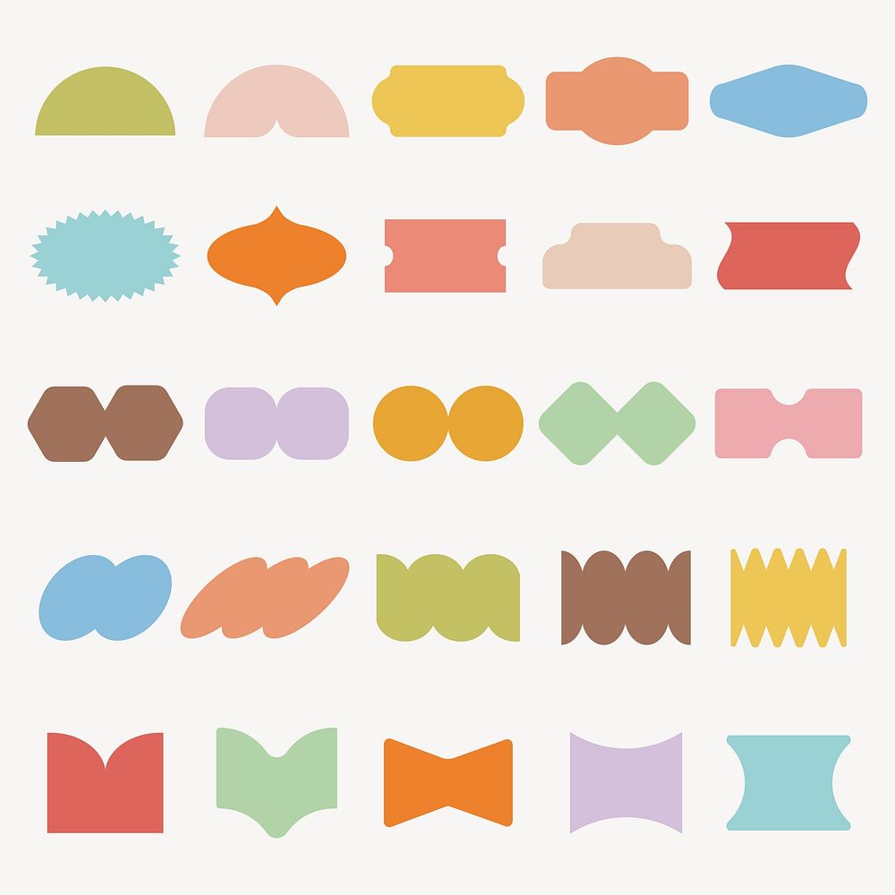 Pastel vectors. Colorful abstract shapes | Premium Vector - rawpixel