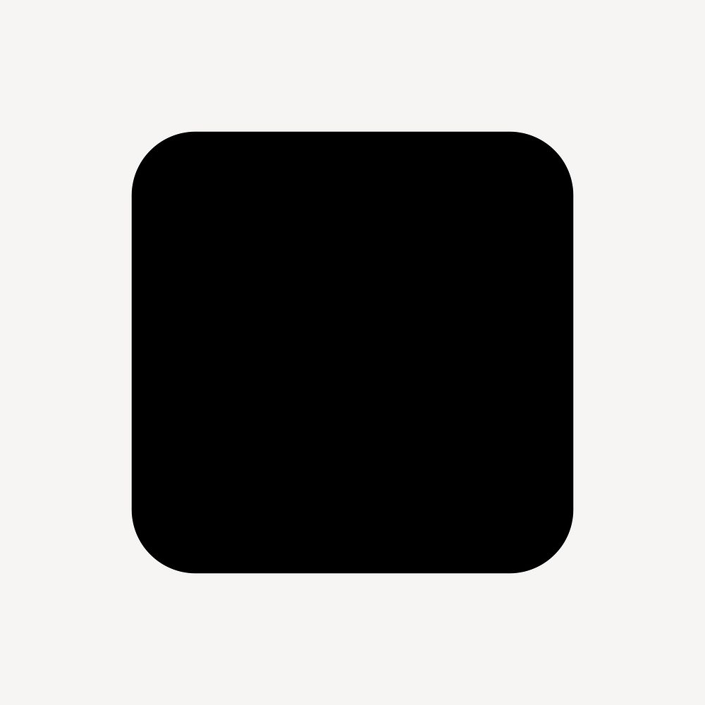 Minimalist black rounded square | Free Photo Illustration - rawpixel