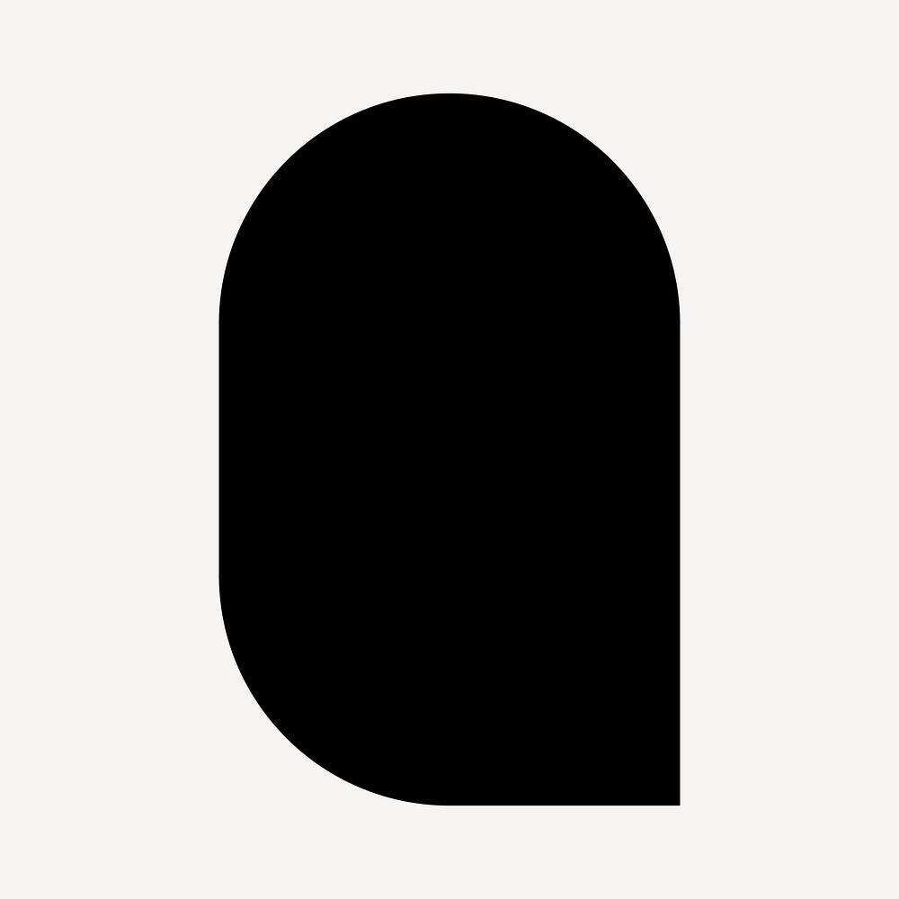 Minimalistic black geometric shape vector | Free Vector - rawpixel