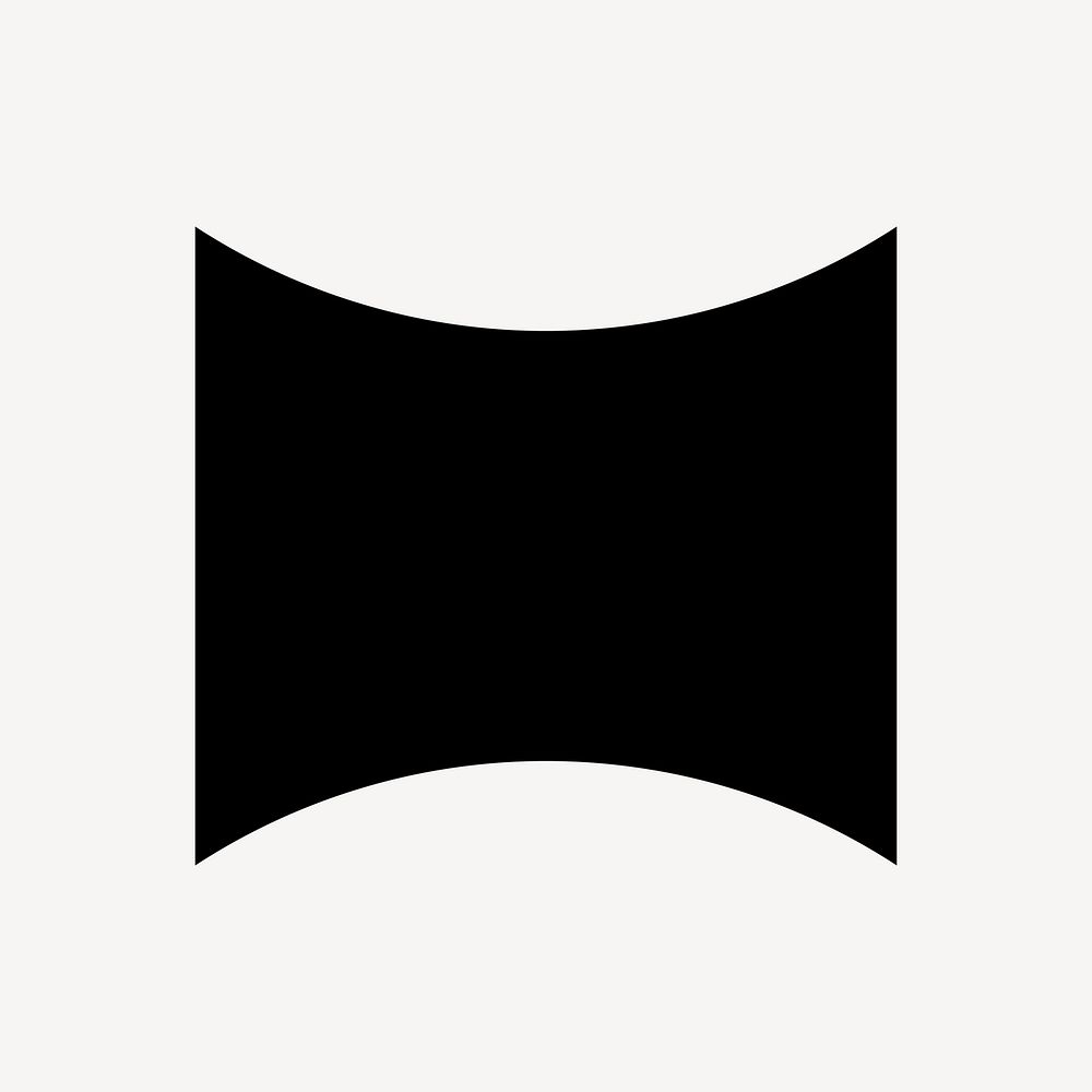 Abstract black curved shape vector | Free Vector - rawpixel