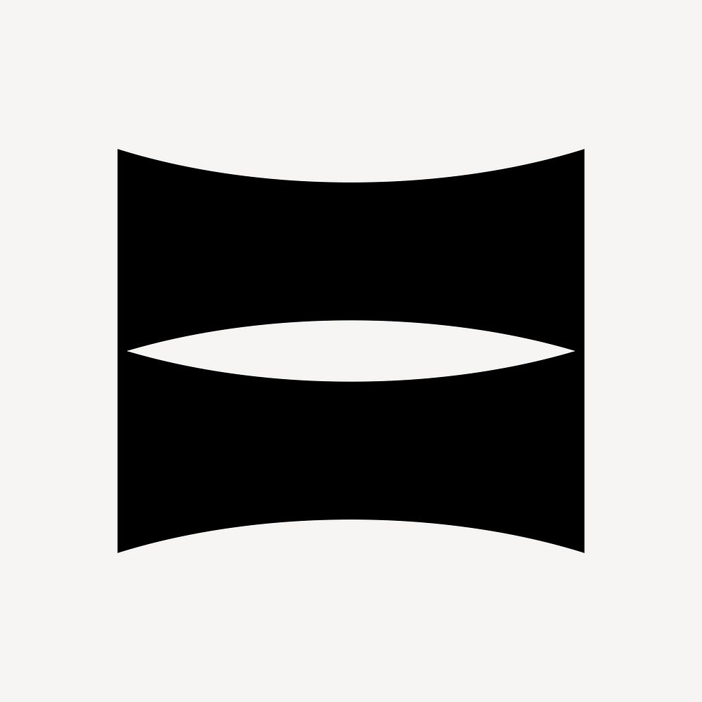 Abstract black geometric shape vector | Free Vector - rawpixel