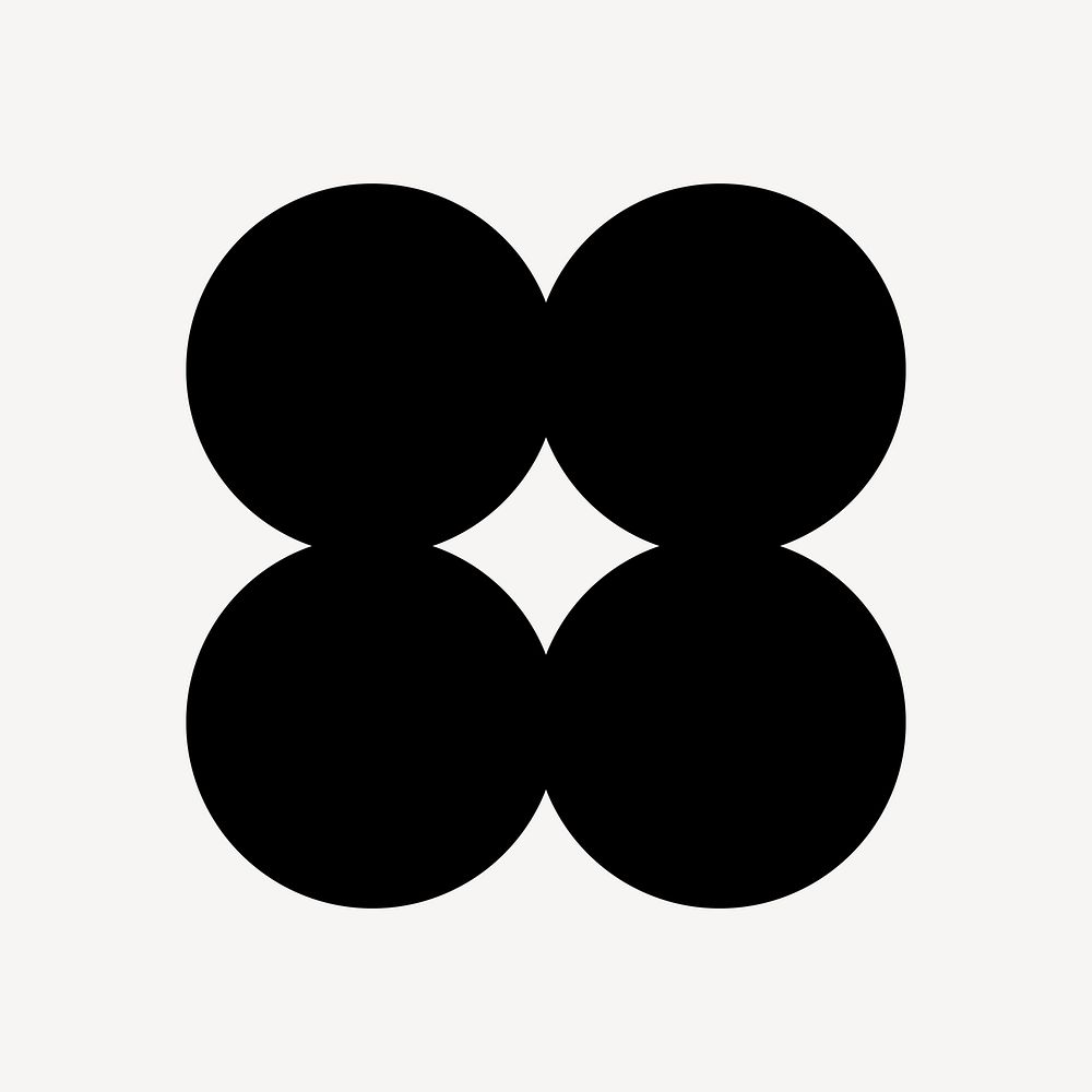 Abstract geometric black circles vector | Free Vector - rawpixel