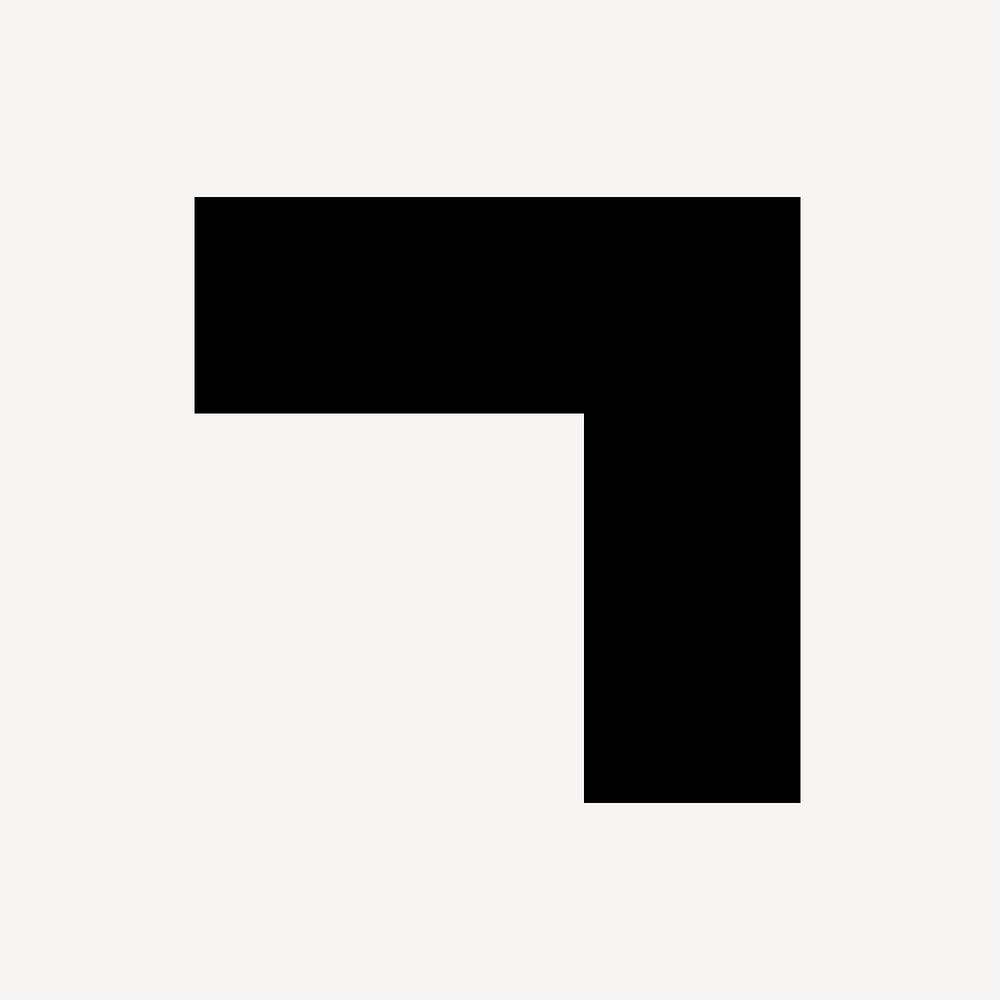 Minimalist black geometric shape vector | Free Vector - rawpixel