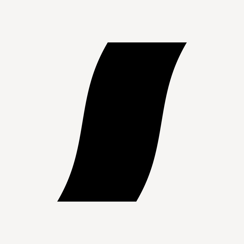 Abstract black curved shape design | Free Vector - rawpixel