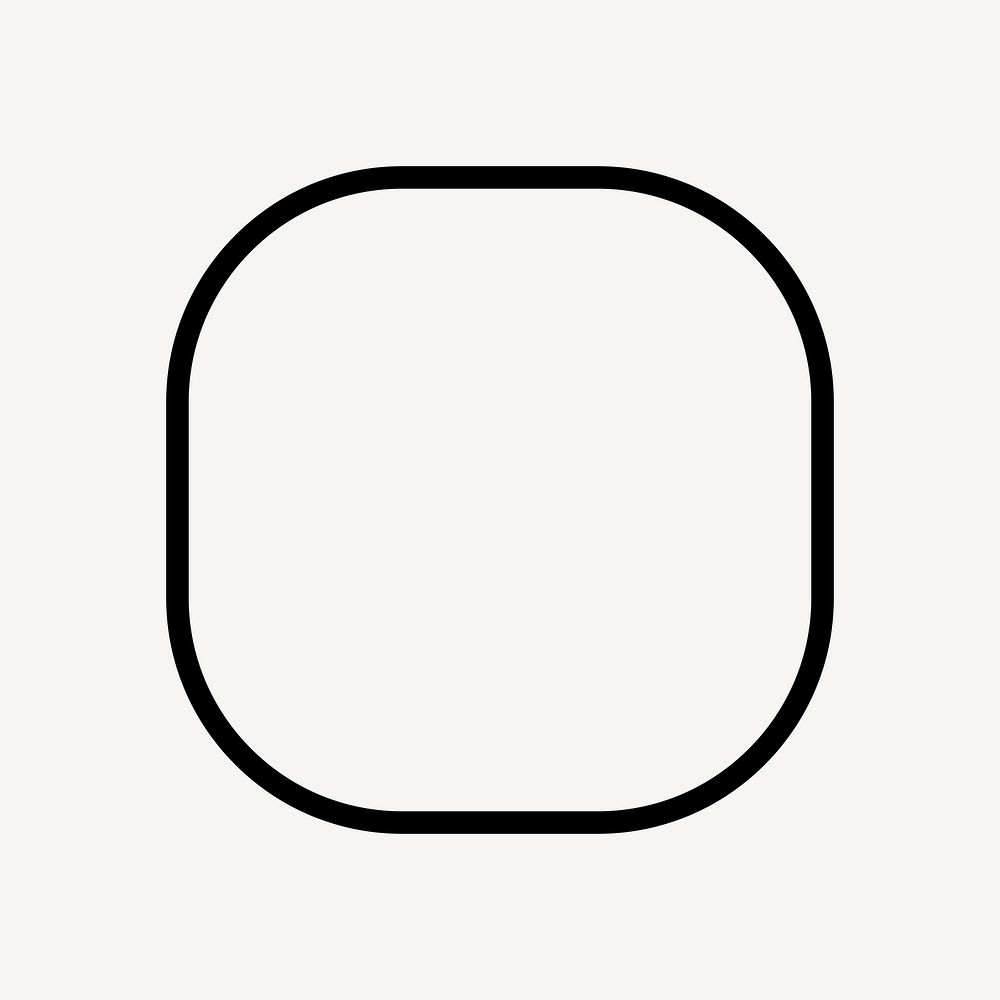 Minimal rounded square outline | Free Photo Illustration - rawpixel