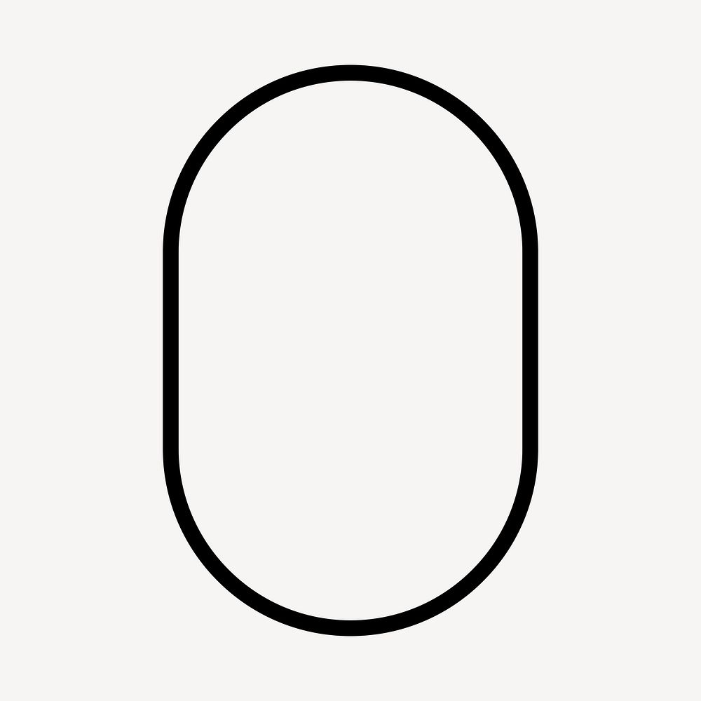 Minimalist black oval shape | Free Photo Illustration - rawpixel