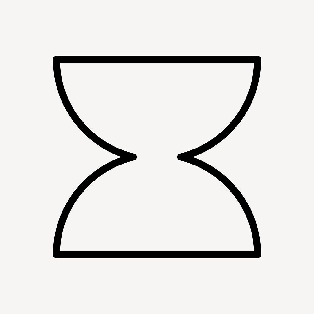 Minimalist abstract hourglass shape | Free Photo Illustration - rawpixel