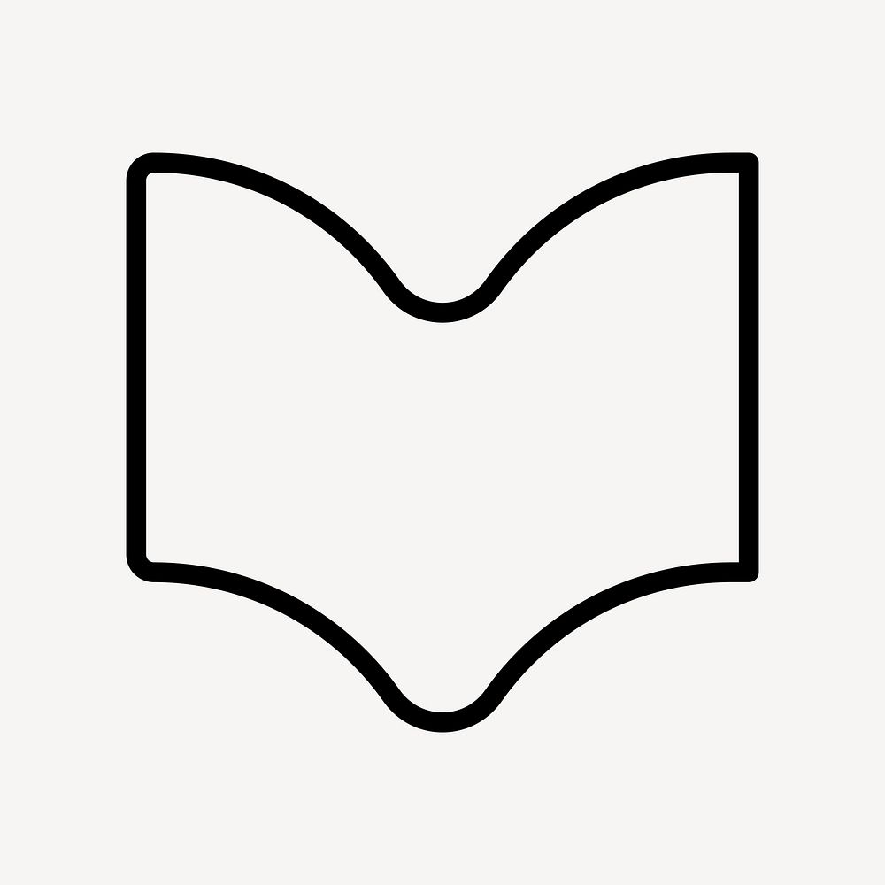 Minimalist open book icon design | Free Vector - rawpixel