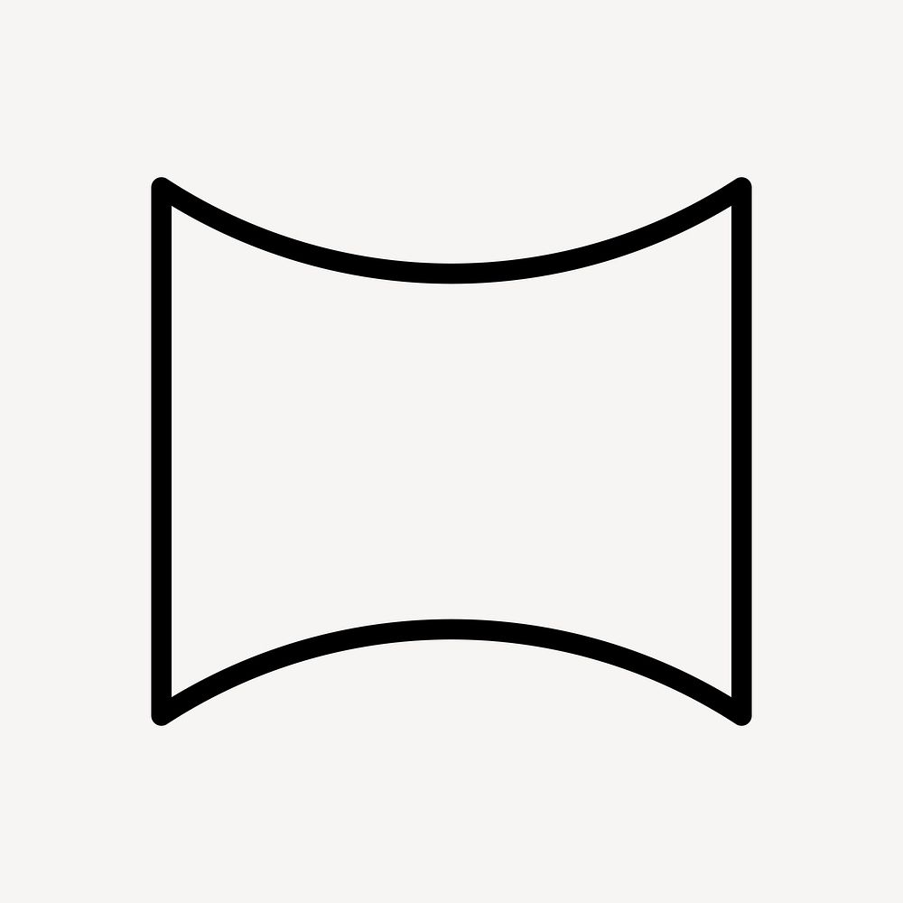 Minimalist curved rectangle shape vector | Free Vector - rawpixel