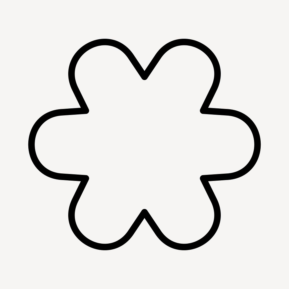 Abstract flower outline design vector | Free Vector - rawpixel