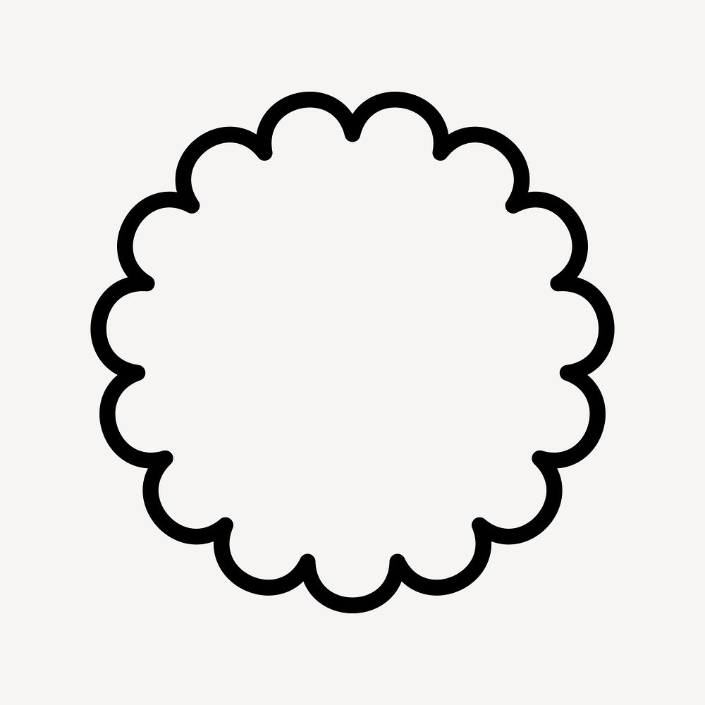 Simple scalloped circle design | Free Photo Illustration - rawpixel
