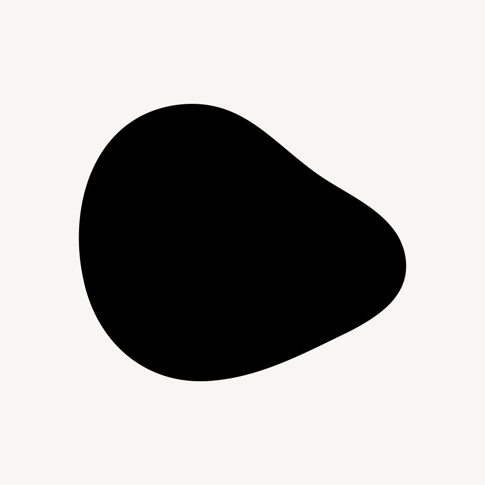 Abstract black organic shape vector | Free Vector - rawpixel
