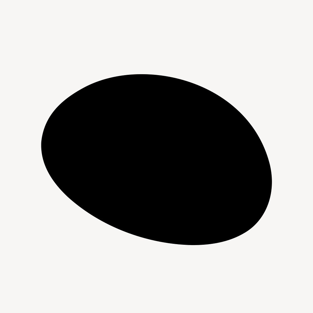 Minimalist black oval shape element | Free Photo Illustration - rawpixel