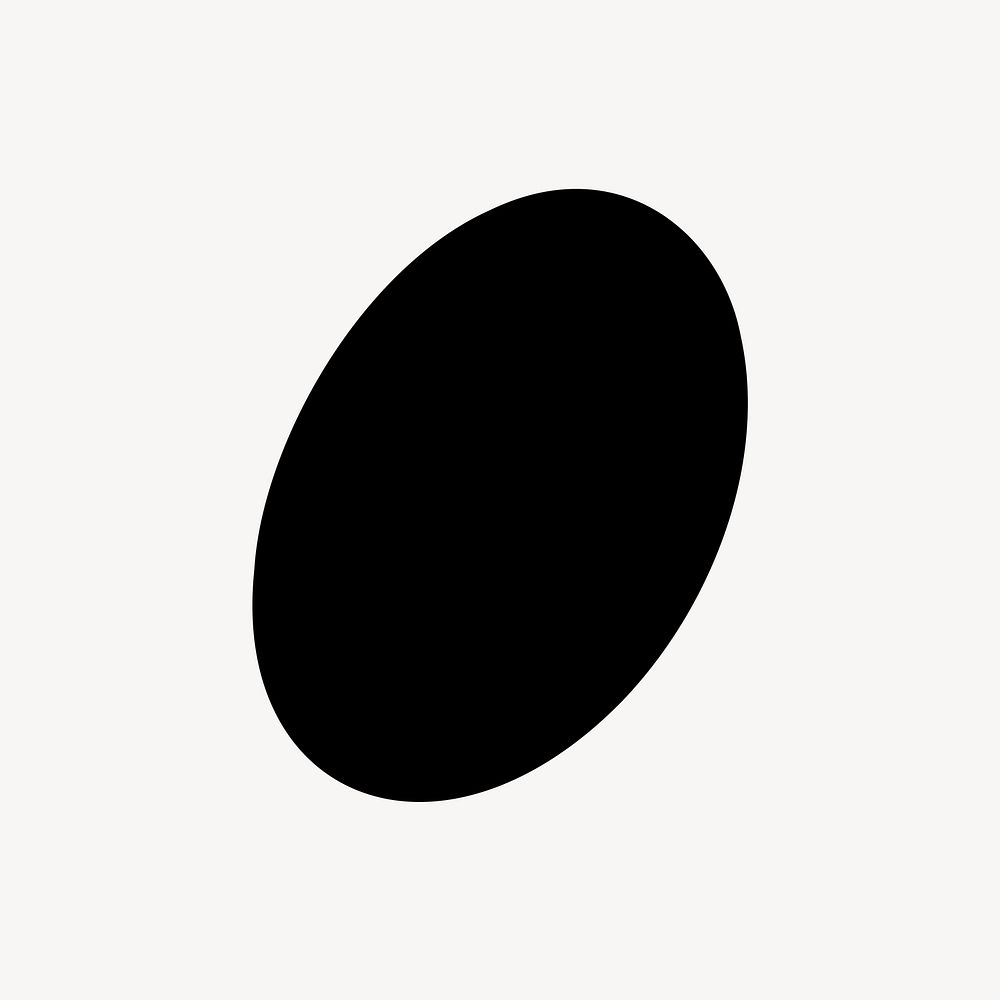 Minimalist black oval shape vector | Free Vector - rawpixel