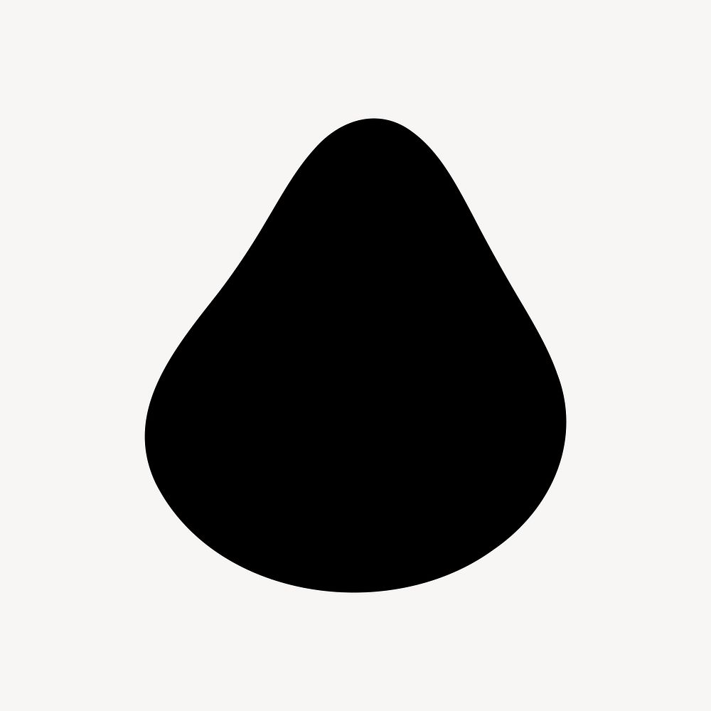 Abstract black teardrop shape element | Free Photo Illustration - rawpixel