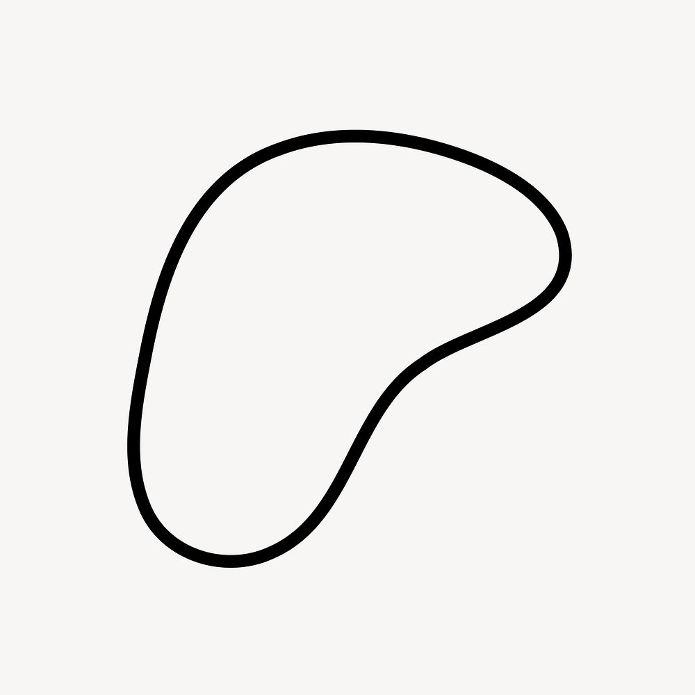 Minimal abstract organic shape vector | Free Vector - rawpixel