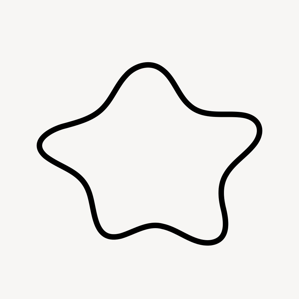 Abstract wavy star outline design | Free Vector - rawpixel