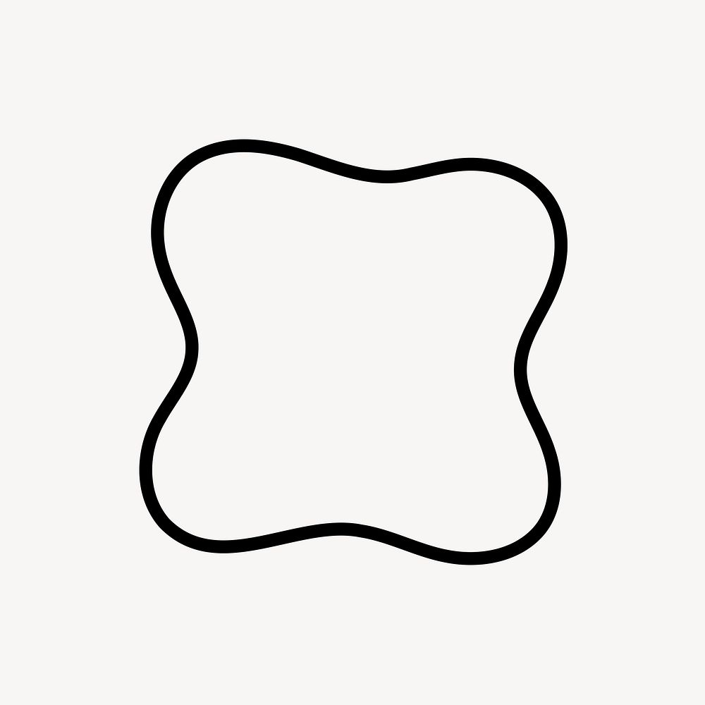 Abstract wavy square outline design | Free Photo Illustration - rawpixel