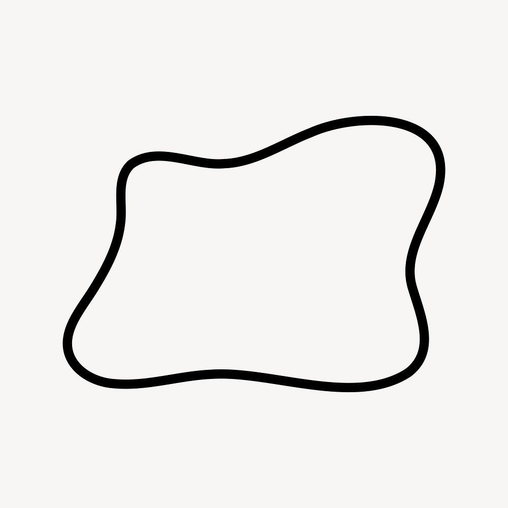 Abstract wavy black line shape | Free Vector - rawpixel