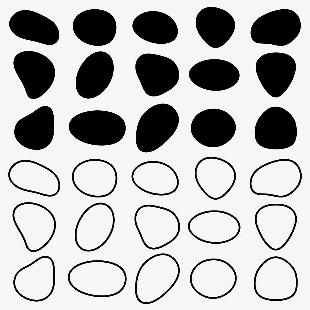 Abstract shapes pattern black and | Premium Vector - rawpixel