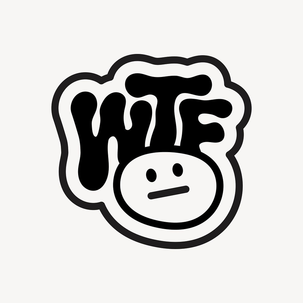 Bold expression with emoticon vector | Free Vector - rawpixel