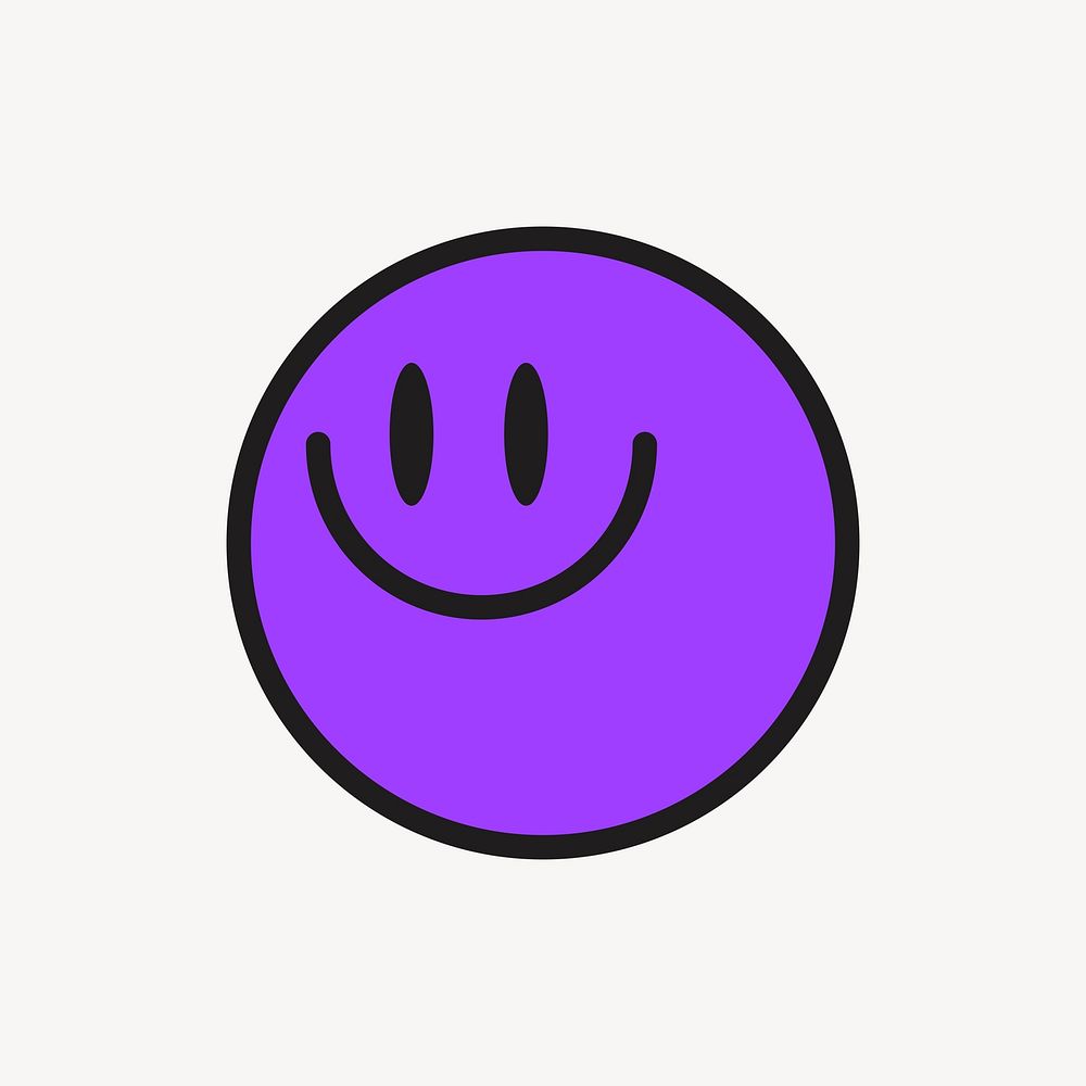 Vibrant purple smiley face icon | Free Vector - rawpixel