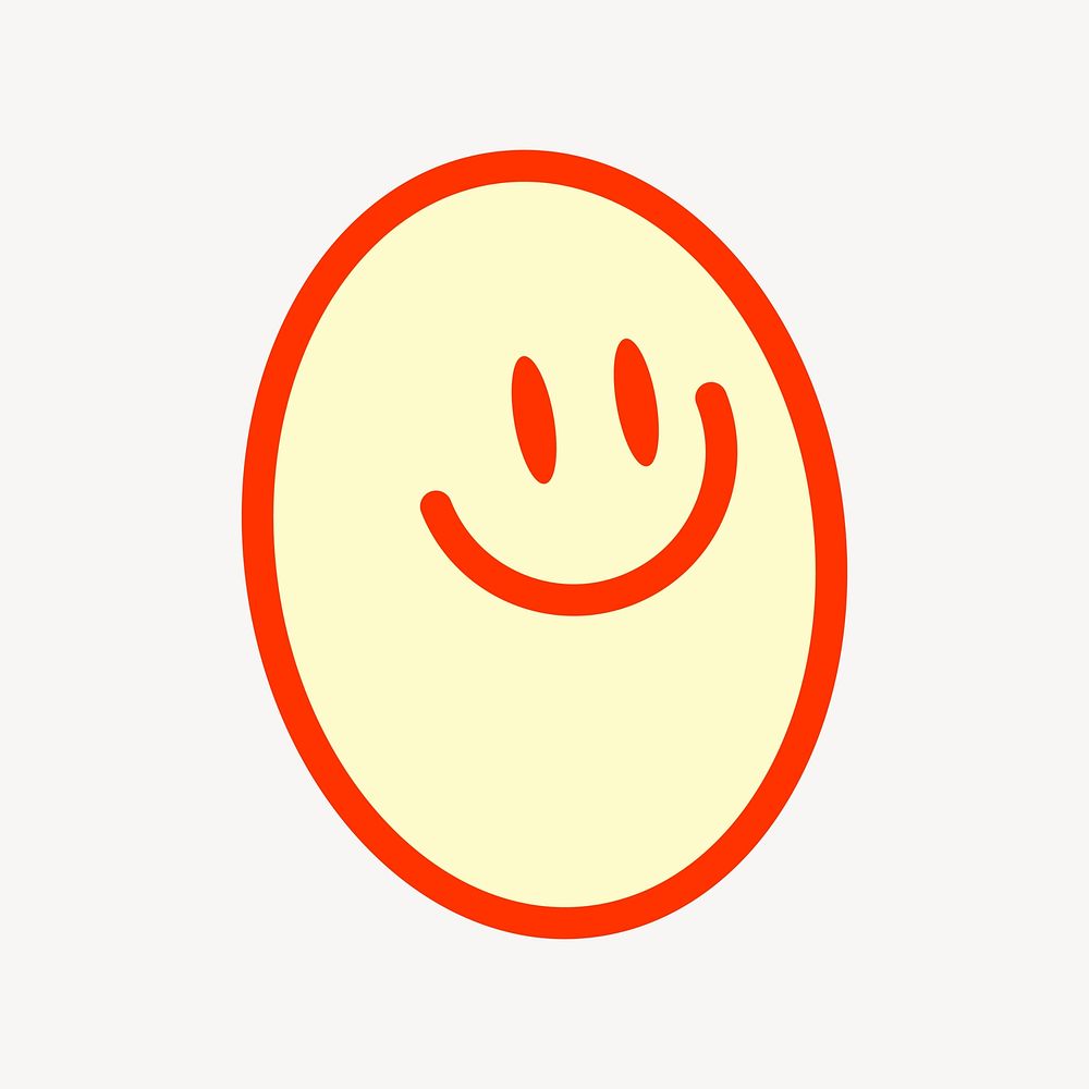 Minimalist smiley face illustration vector | Free Vector - rawpixel