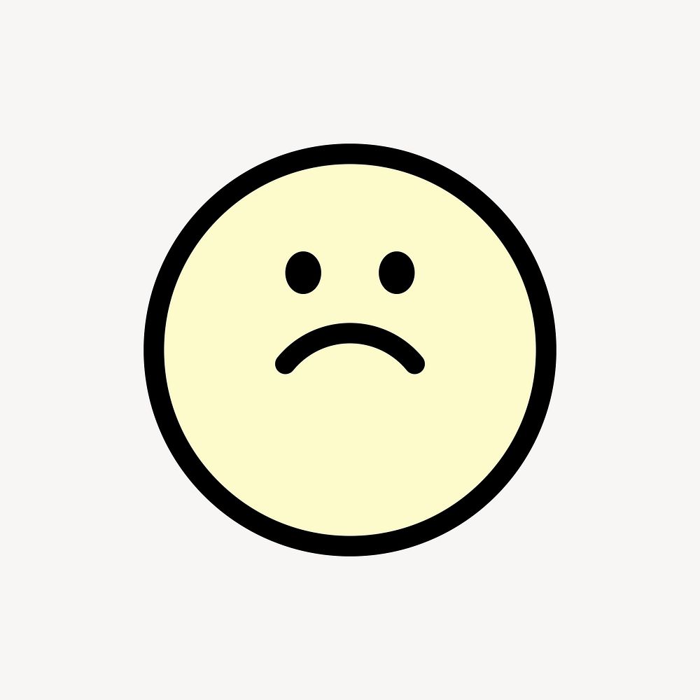 Simple sad face illustration isolated | Free Photo Illustration - rawpixel