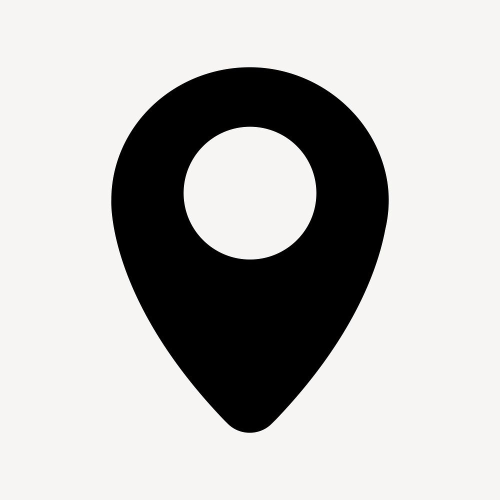 Simple black location pin, UI | Free Vector - rawpixel