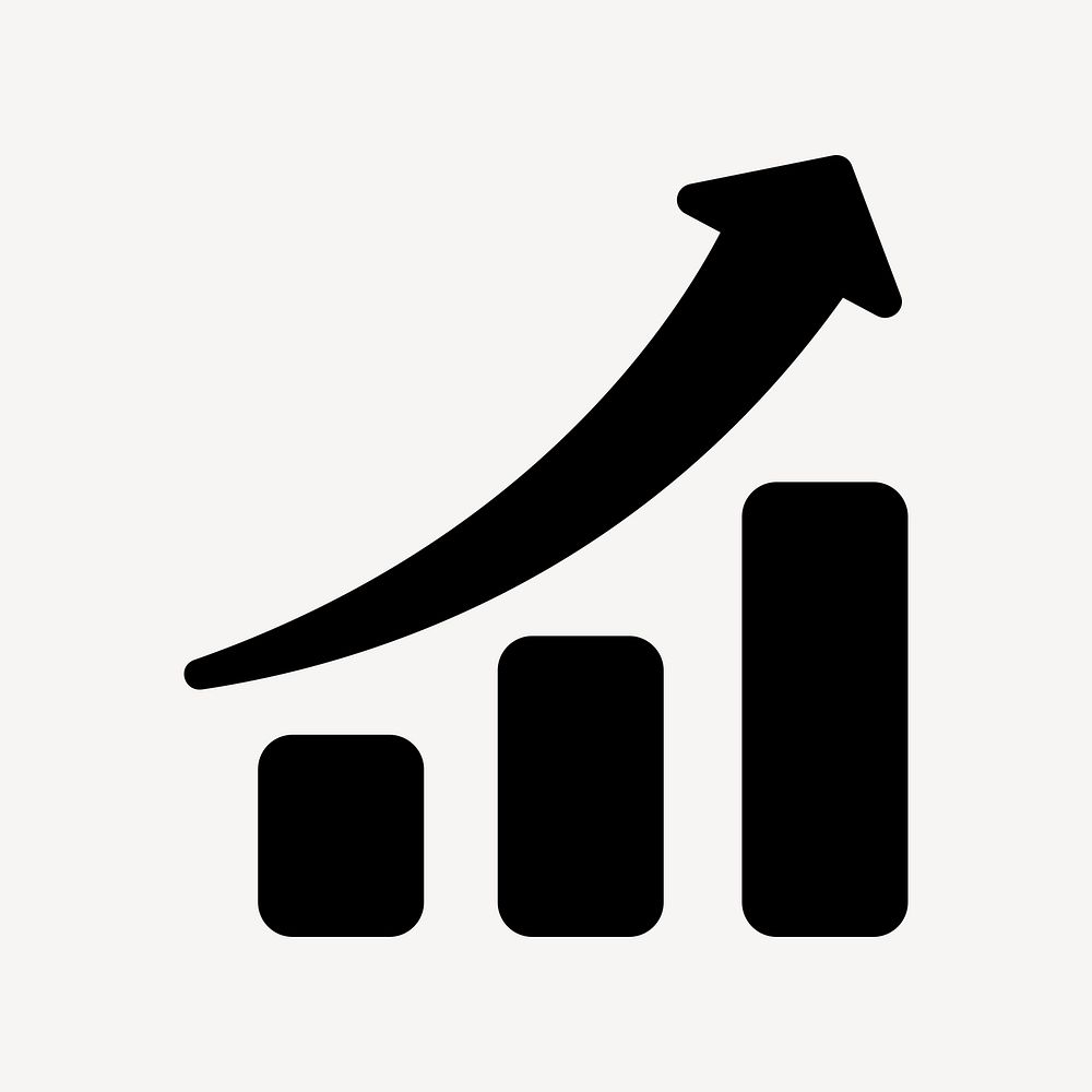 Growth chart upward arrow, UI | Free Vector - rawpixel